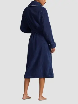 Polo Ralph Lauren Essentials Cotton Robe - Navy