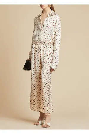 Khaite The Argo Top In Rose Print