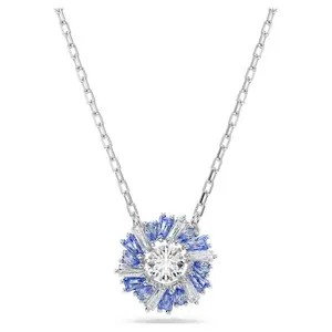 SWAROVSKI Idyllia Pendant Necklace With Floral Crystal Motif - Blue