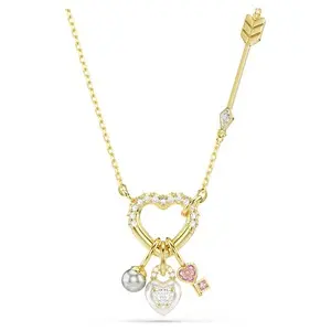 SWAROVSKI Idyllia Pendant Necklace With Crystal Pearls And Flower Motif - Multicolored