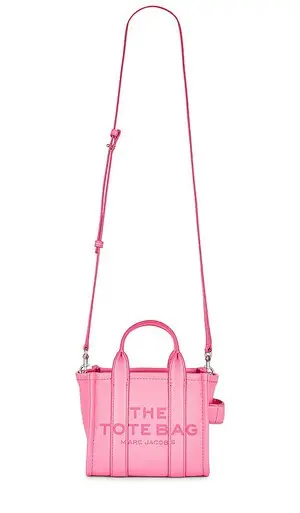 Marc Jacobs Leather Micro Tote Bag In Pink