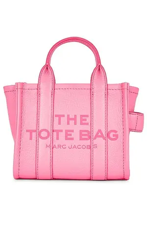 Marc Jacobs Leather Micro Tote Bag In Pink