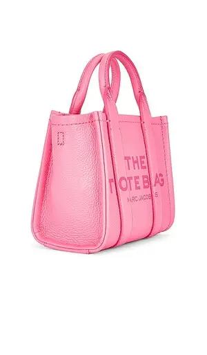 Marc Jacobs Leather Micro Tote Bag In Pink