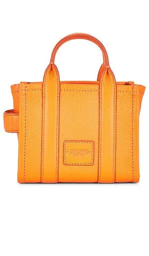 Marc Jacobs Leather Mini Tote Bag In Orange