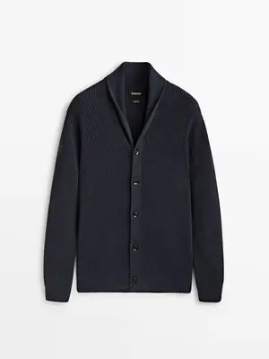 Massimo Dutti Textured Knit Cardigan Limited Edition