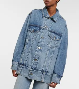 Khaite Grizzo Denim Trucker Jacket