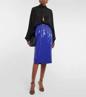 TOM FORD Cutout Silk Crêpe Bodysuit