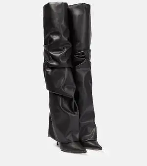 Alexandre Vauthier Grizzly Pointed Toe High Heel Boots - Black