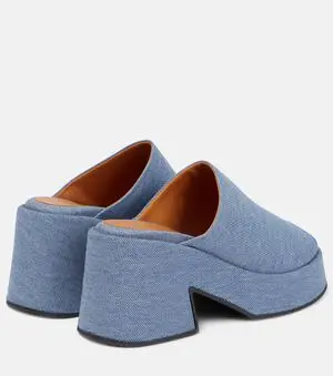GANNI Platform Denim Mules