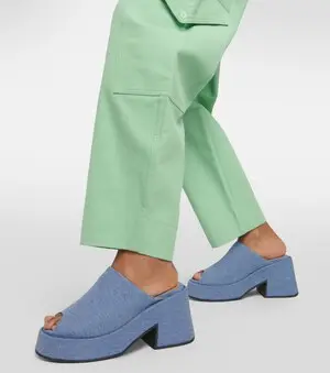GANNI Platform Denim Mules