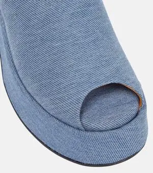 GANNI Platform Denim Mules