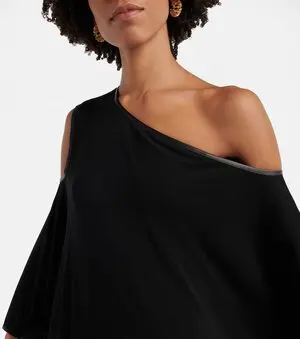 TOM FORD Draped Crêpe Jersey Minidress - Pink