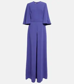 Elie Saab Crêpe Jumpsuit - Blue