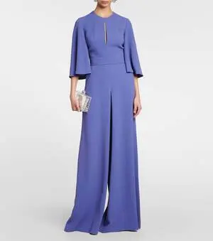 Elie Saab Crêpe Jumpsuit - Blue