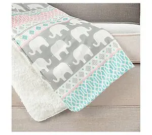 LUSH DECOR Elephant Sherpa Blanket