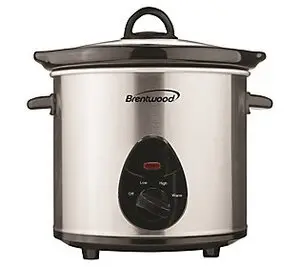 BRENTWOOD 3-qt. 170-watt Stainless Steel Slow C Oker - Silver
