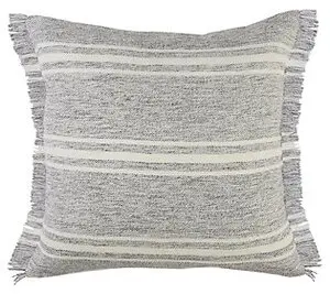 OX BAY TRADING CO. Ox Bay Farmhouse Triple Stripe Throw Pillow Wit H Fringe - One-color