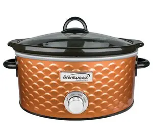 BRENTWOOD 4.5-quart Scallop Pattern Slow Cooker - One-color