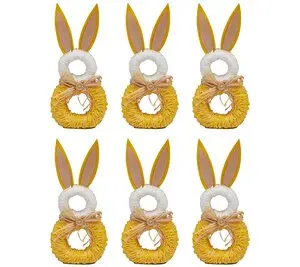 DESIGN IMPORTS Set Of Rabbit Napkin Ring - One-color