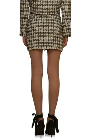 Endless Rose Fringe Tweed Mini Skirt