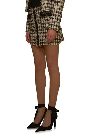 Endless Rose Fringe Tweed Mini Skirt