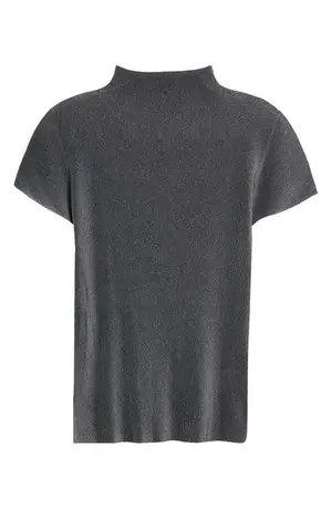 Issey Miyake Basics Pleated Funnel Neck Top