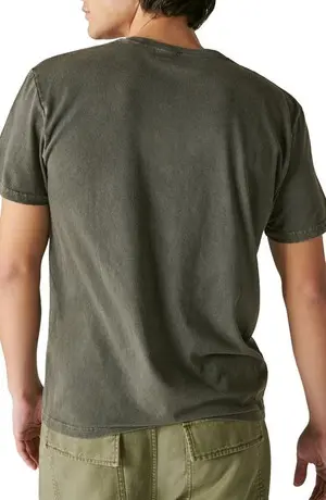 Lucky Brand Calm Ganesh Cotton Graphic Tee - Jet Black
