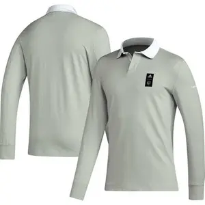 Adidas 2023 Player Sporting Kansas City Travel Long Sleeve Polo - Gray