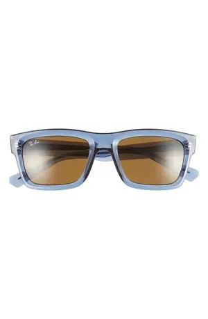 Ray-ban Ray-Ban Warren Rectangular Sunglasses Blue/ Brown