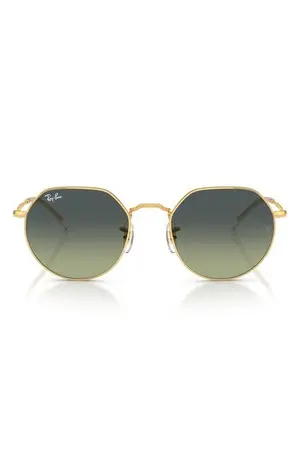 Ray-ban 55mm Irregular Sunglasses - Gold Flash