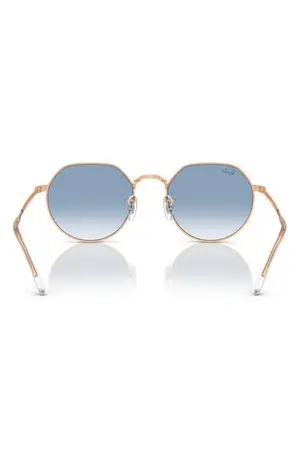 Ray-ban 55mm Irregular Sunglasses - Rose Gold