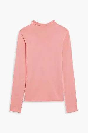 Carolina Herrera Silk And Cottonblend Turtleneck Sweater - Bubblegum