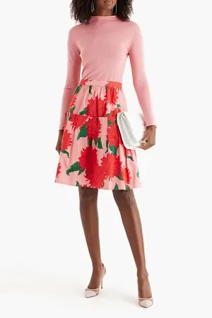 Carolina Herrera Silk And Cottonblend Turtleneck Sweater