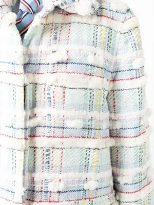 Thom Browne Madras Checked Tweed Blazer