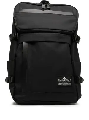 MAKAVELIC Multiple Patch Pockets Backpack - Black