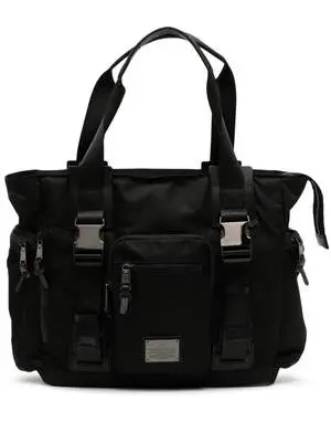 MAKAVELIC Multiple Zip-fastening Pockets Tote Bag - Black