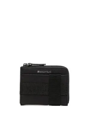MAKAVELIC Square Logo-detail Leather Wallet - Black