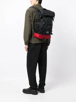 MAKAVELIC Contrasting-detail Logo-patch Backpack