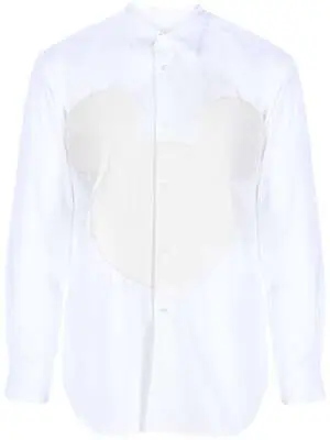 Comme Des Garçons Graphic-print Cotton Shirt - White