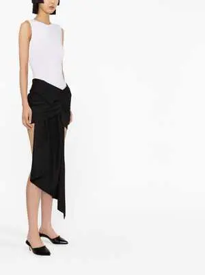 Off-White Box-pleat Asymmetric Skirt