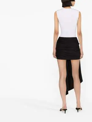 Off-White Box-pleat Asymmetric Skirt