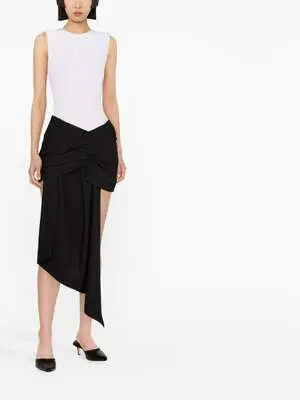 Off-White Box-pleat Asymmetric Skirt