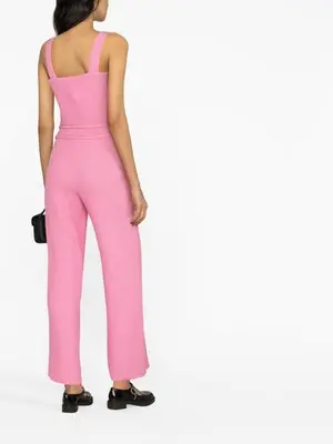 Maje Square-neck Tweed Jumpsuit