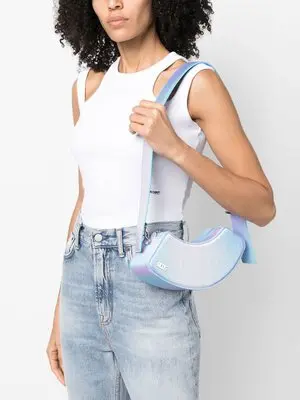 Gcds Comma Holographic Shoulder Bag - Purple
