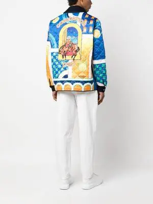 Casablanca Paysage-print Quilted Jacket