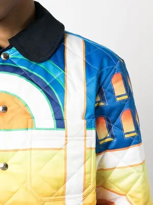 Casablanca Paysage-print Quilted Jacket