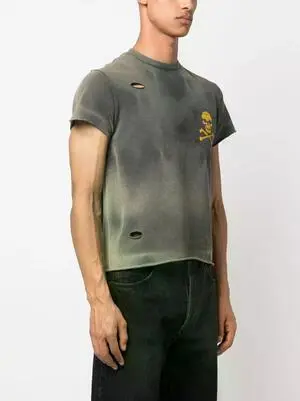 GALLERY DEPT. Skull And Crossbones-print Distressed T-shirt - Black