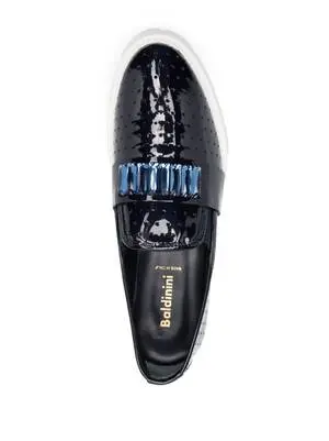 BALDININI Bead-detail Leather Loafers