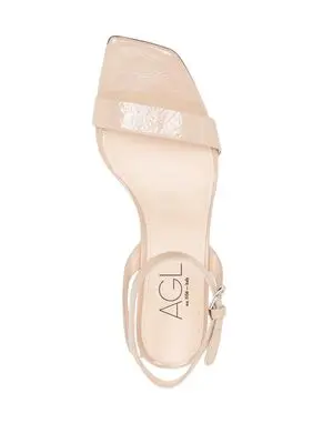 Agl Angie 60mm Leather Sandals - Neutrals