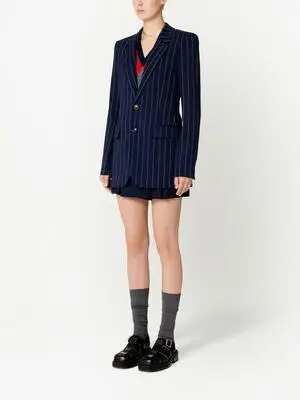 Ami Striped Single-breasted Blazer